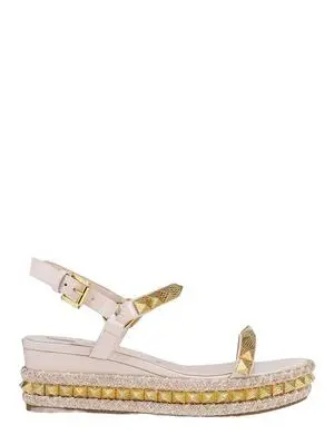 CHRISTIAN LOUBOUTIN Pyraclou Wedges - Leche
