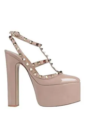Valentino Garavani Leather Platform Pumps - Grey