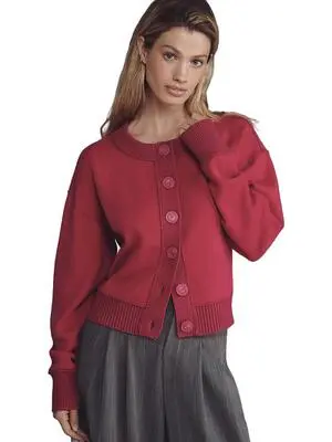 Maeve The Sutton Cardigan Sweater - Bright Raspberry