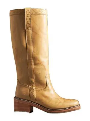 Frye Kate Pull-On Leather Boots Light Sand
