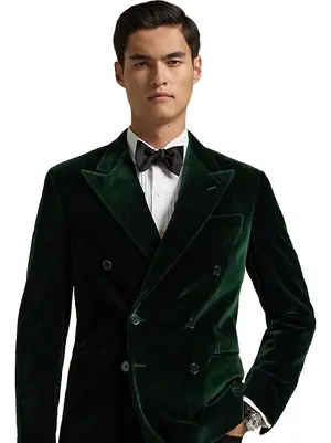 Ralph Lauren Polo Tailored Velvet Jacket Dark Racing Green