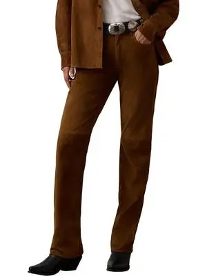 Ralph Lauren Scottie Lamb-suede Pant - Cognac