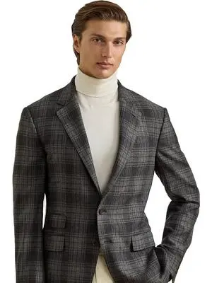 Ralph Lauren Kent Handmade Plaid Sport Coat - Dark Grey Multi