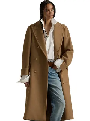 Ralph Lauren Hair Long Polo Coat - Camel