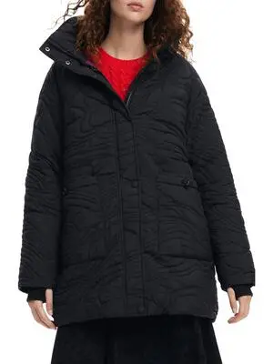 Desigual Desigual Aarhus Quilted Coat Black