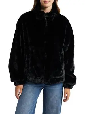 UGG UGG Faux Fur Jacket Black