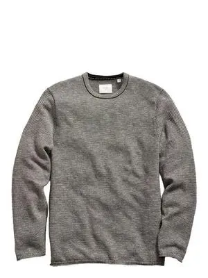 Billy Reid Tuck Stripe Crewneck Sweater - Black