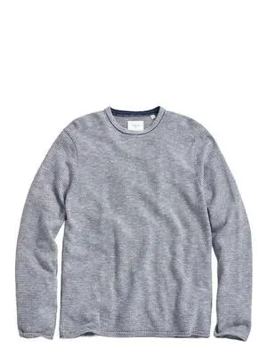 Billy Reid Billy Reid Tuck Stripe Crewneck Sweater Dark Denim