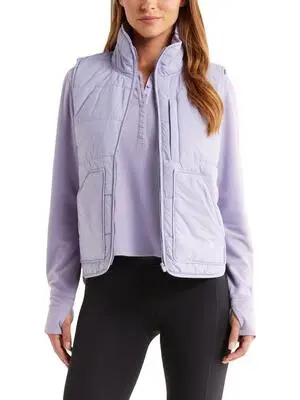 Zella Zella Packable Quilted Vest Purple Heirloom