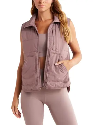 Zella Zella Packable Quilted Vest Purple Moon
