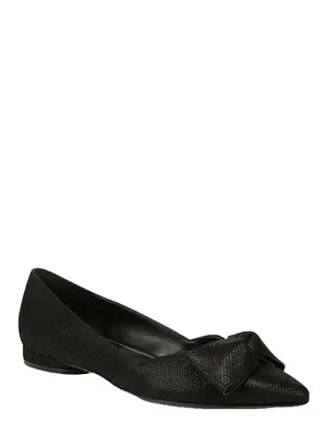 Naturalizer Havana Bow Pointed Toe Flat Black