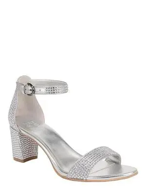 Naturalizer Naturalizer Vera Glitz Ankle Strap Sandal Silver