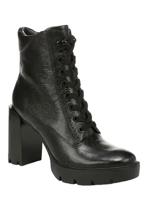 Naturalizer Naturalizer Prewitt Leather Lace-Up Platform Bootie Black