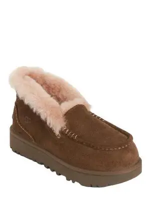 UGG Ansley Parc Genuine Shearling Platform Slipper - Dark Tea