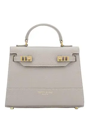TEDDY BLAKE Kim Stampatto 9 Shoulder Bag Light Grey