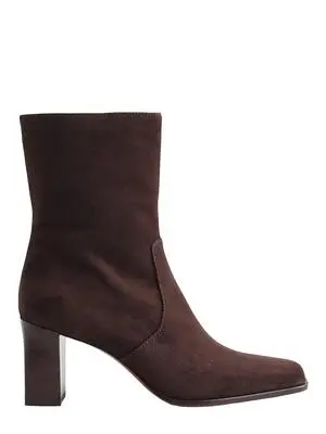 Madewell Septime Square Toe Bootie - Dark Carob