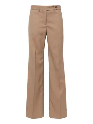 Paul Smith Pressed-crease Wool Trousers - Brown