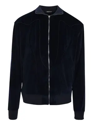 Roberto Cavalli Ciniglia Track Jacket - Blue