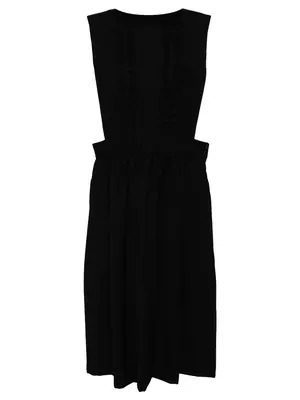 Comme Des Garçons Sleeveless Midi Dress - Black