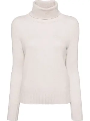 N.peal Roll Neck Jumper - Neutrals