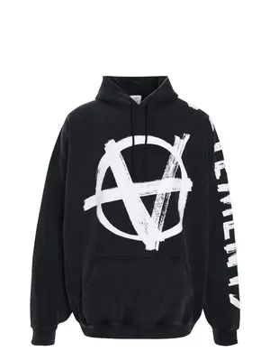 Vetements Double Anarchy Hoodie - Black