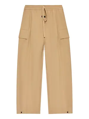 Fear Of God Logo-patch Wool Trousers - Neutrals