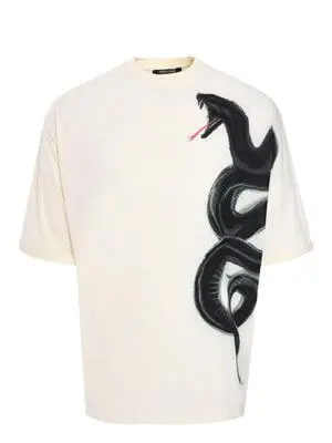 Roberto Cavalli Snake-print T-shirt - White