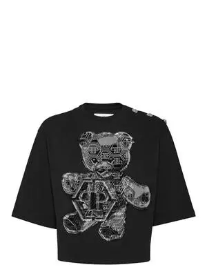 Philipp Plein Crystal-embellished T-shirt - Black