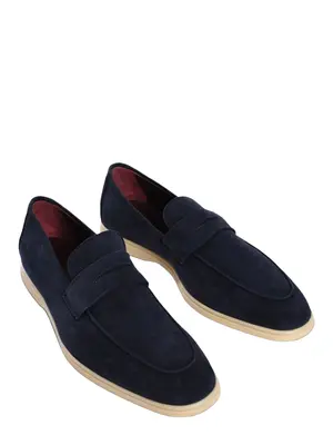 BOUGEOTTE Logo-appliqué Detailing Loafers - Blue