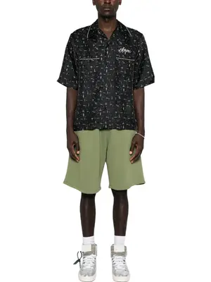 Off-White Arrows-motif Shorts - Green