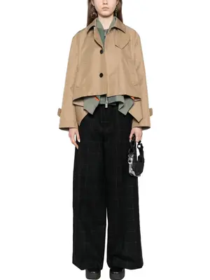 SACAI Sacai Check-Pattern Trousers