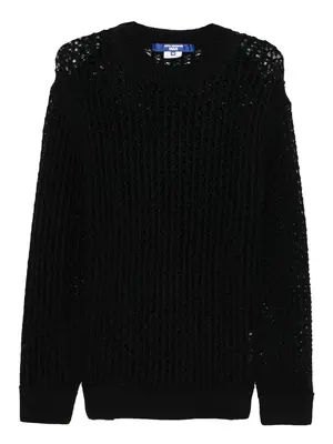 Junya Watanabe Open-knit Sweater - Black