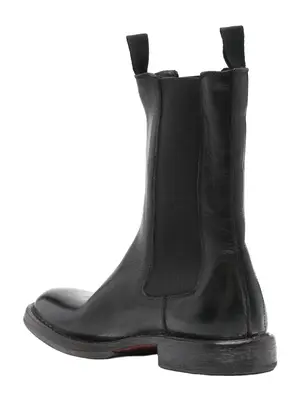 Moma Leather Chelsea Boots - Black