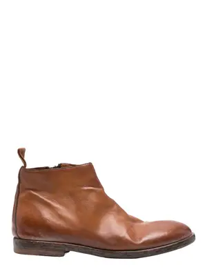 Moma Distressed Leather Boots - Brown