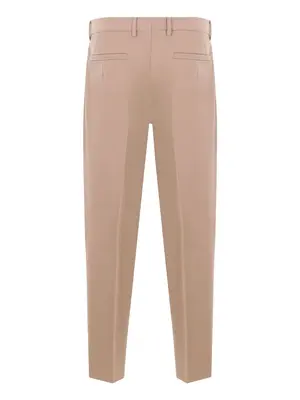 Zegna Zegna Pleated Straight-Leg Trousers Medium Beige