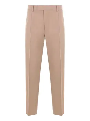 Zegna Zegna Pleated Straight-Leg Trousers Neutrals