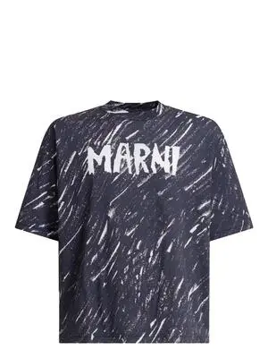 Marni Logo Print T-shirt - Blue