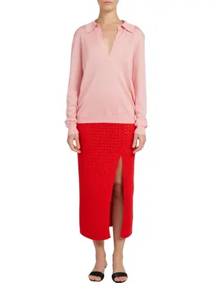 Cashmere In Love Lane Polo Top - Pink