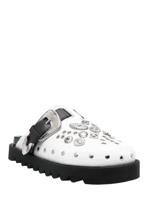 Toga Metal-eyelet Mules - White