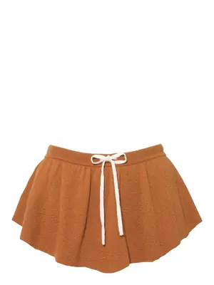 Cashmere In Love Windy Mini Skirt - Brown