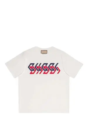Gucci Mirror Logoprint Shortsleeve T-shirt - White/red/blue