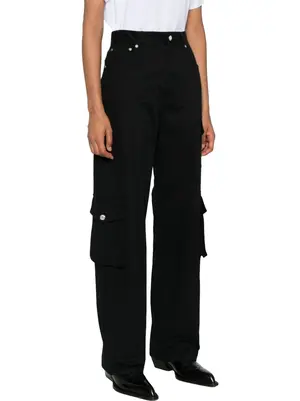 Moschino Gabardine-weave Cargo Pants - Black