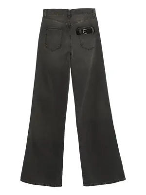 Coperni Decorative Buckle Wide Leg Jeans - Grey
