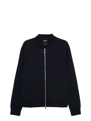 Zegna Logo-appliqué Sweatshirt - Blue