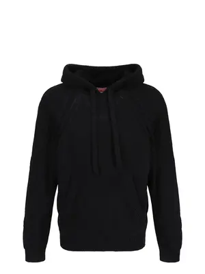 Kenzo Cable-knit Hoodie - Black