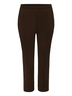AZLEE Shreya Cropped Trousers - Brown
