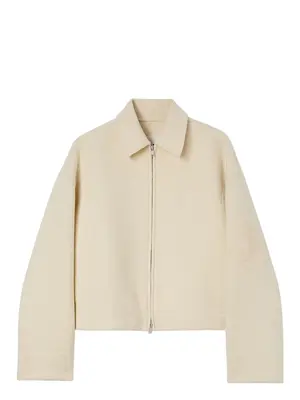 JIL SANDER Logo-embellished Virgin-wool Jacket - Neutrals