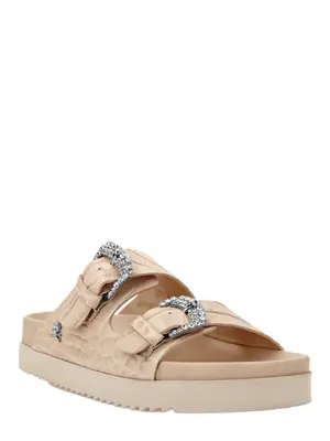 Philipp Plein Crocodile-effect Leather Sandals - Pink