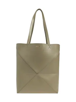 Loewe Medium Puzzle Fold Tote Bag Green