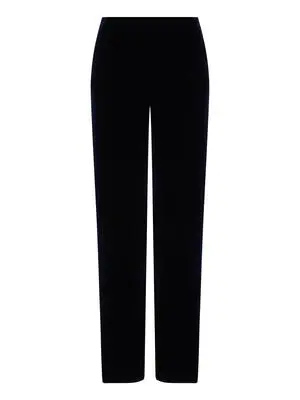 Giorgio Armani Straight-cut Velvet Trousers - Blue